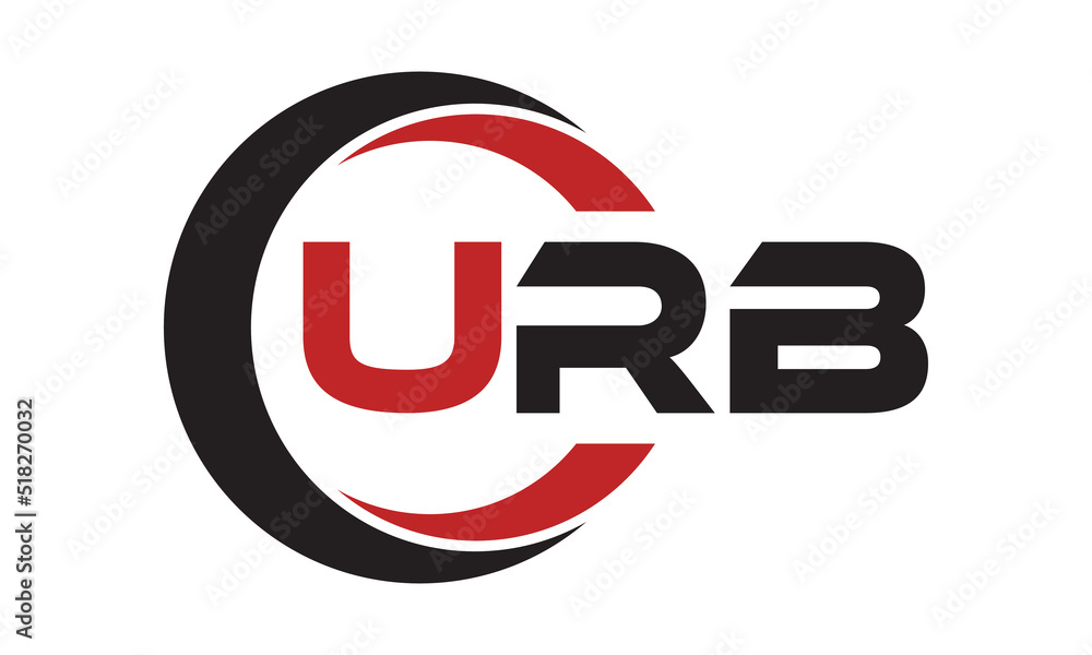 URB swoosh three letter logo design vector template | monogram logo | abstract logo | wordmark ...
