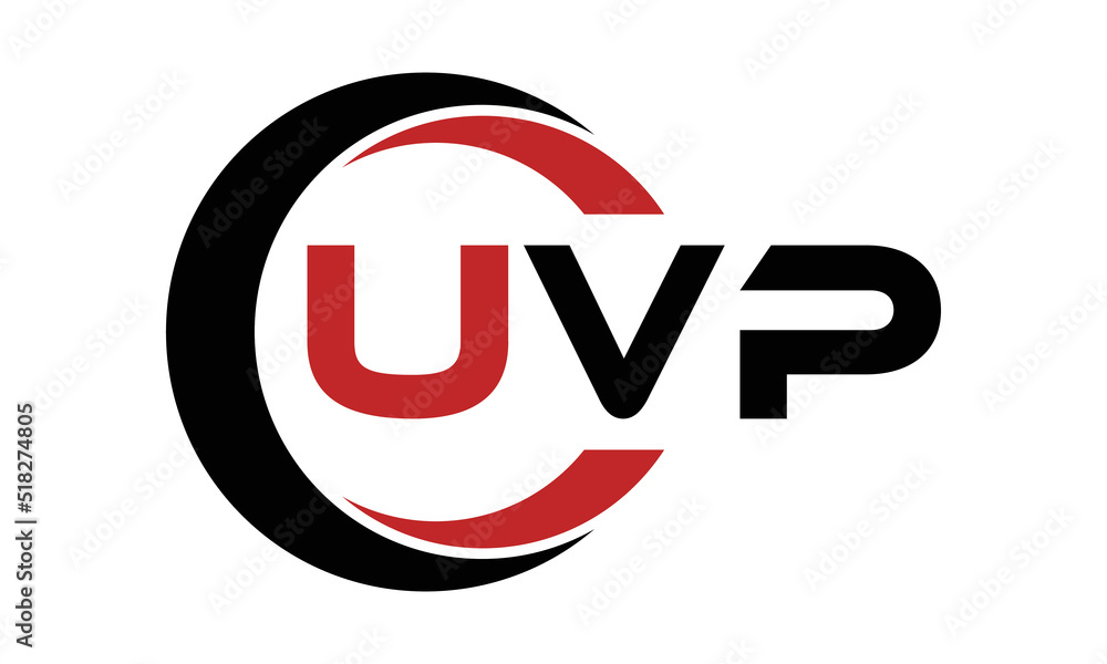 UVP swoosh three letter logo design vector template | monogram logo ...