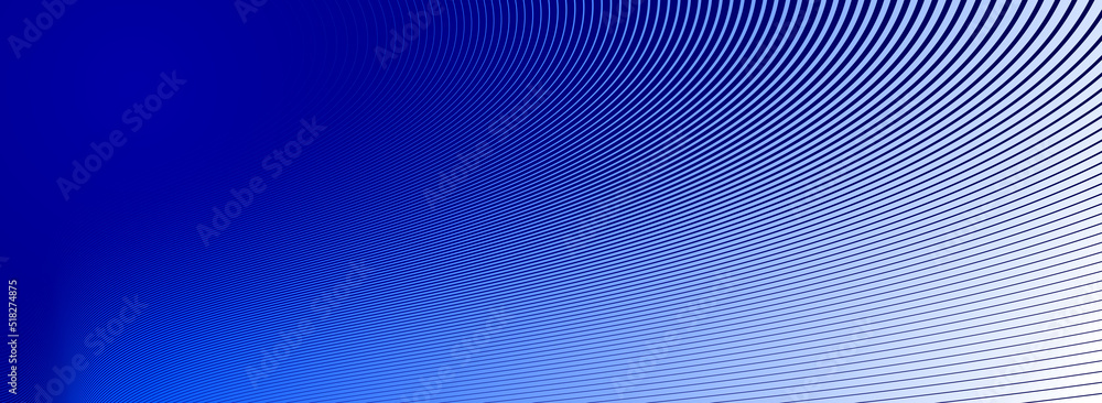 Blue lines in 3D perspective vector abstract background, dynamic linear ...