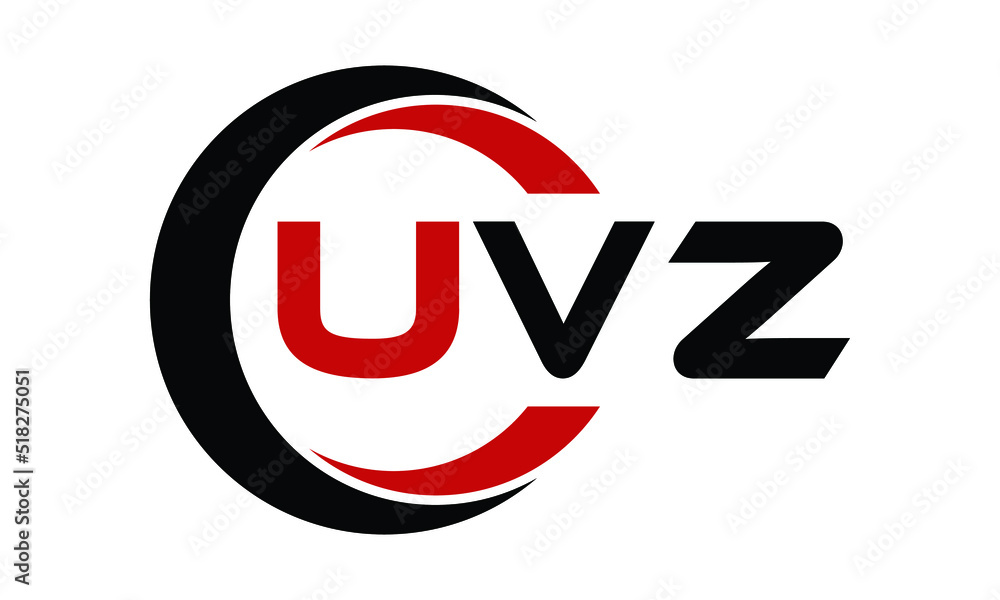 UVV swoosh three letter logo design vector template | monogram logo ...