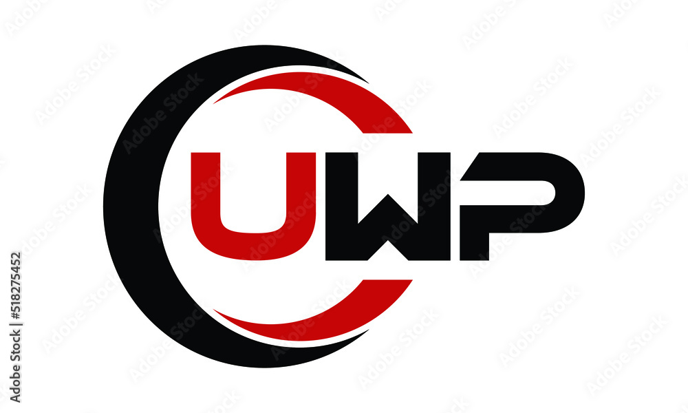 UWP swoosh three letter logo design vector template | monogram logo ...