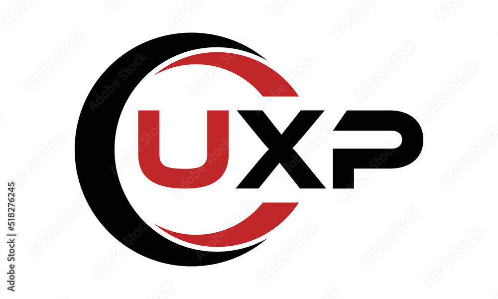 UXP swoosh three letter logo design vector template | monogram logo ...
