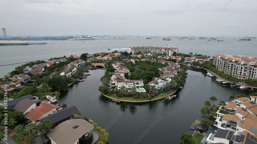 Sentosa, Singapore - July 14, 2022: The Landmark Buildings and Tourist ...