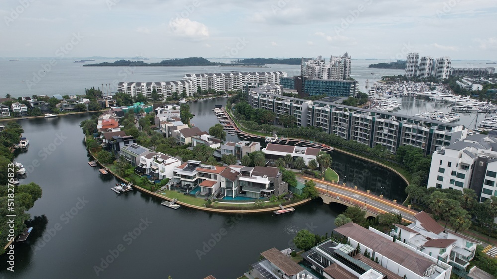 Sentosa, Singapore - July 14, 2022: The Landmark Buildings and Tourist ...