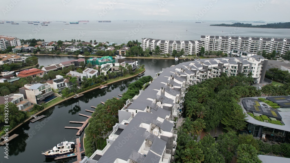 Sentosa, Singapore - July 14, 2022: The Landmark Buildings and Tourist ...