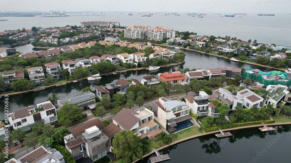Sentosa, Singapore - July 14, 2022: The Landmark Buildings and Tourist ...