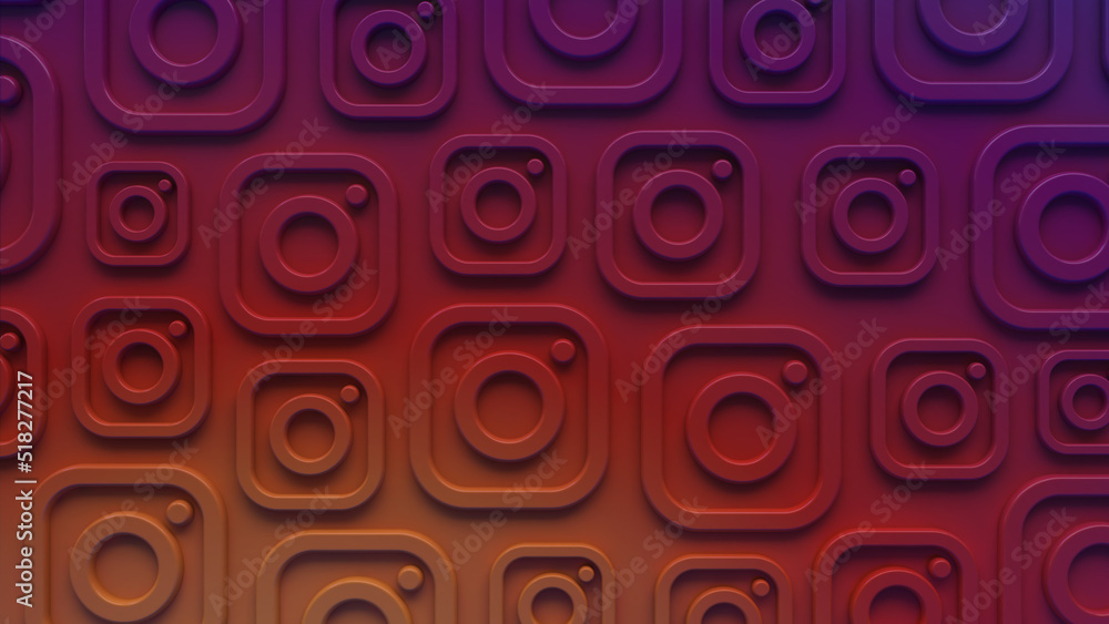 Colorful background with embossed instagram logo pattern Stock Photo ...