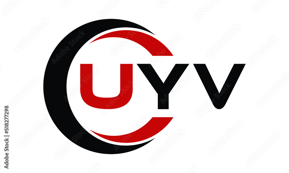 Vetor de UYU swoosh three letter logo design vector template | monogram ...