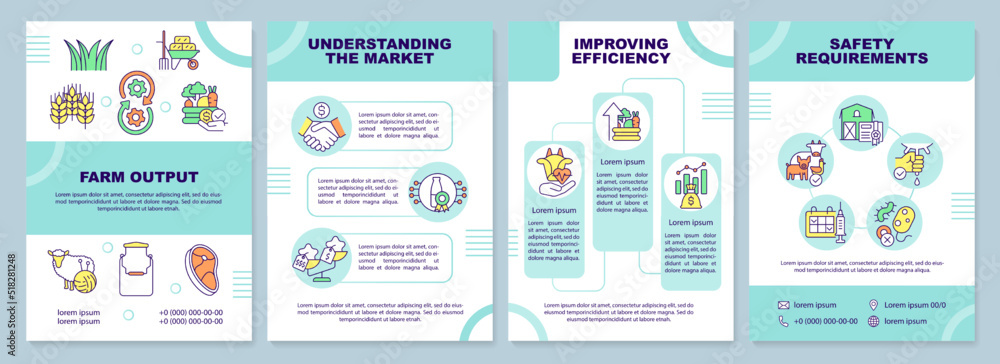 Maximising farm output brochure template. Farming productivity. Leaflet ...