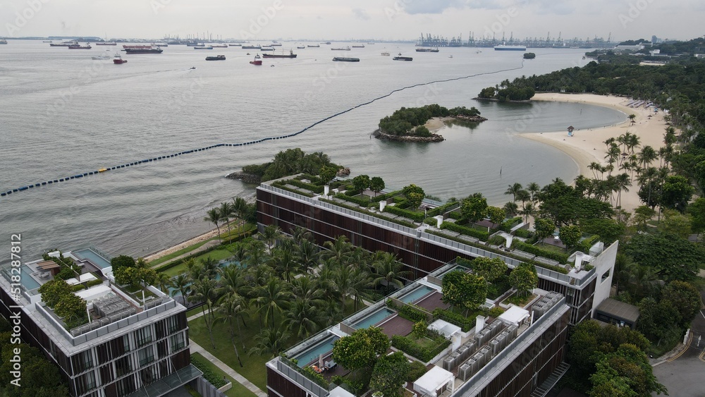 Sentosa, Singapore - July 14, 2022: The Landmark Buildings and Tourist ...