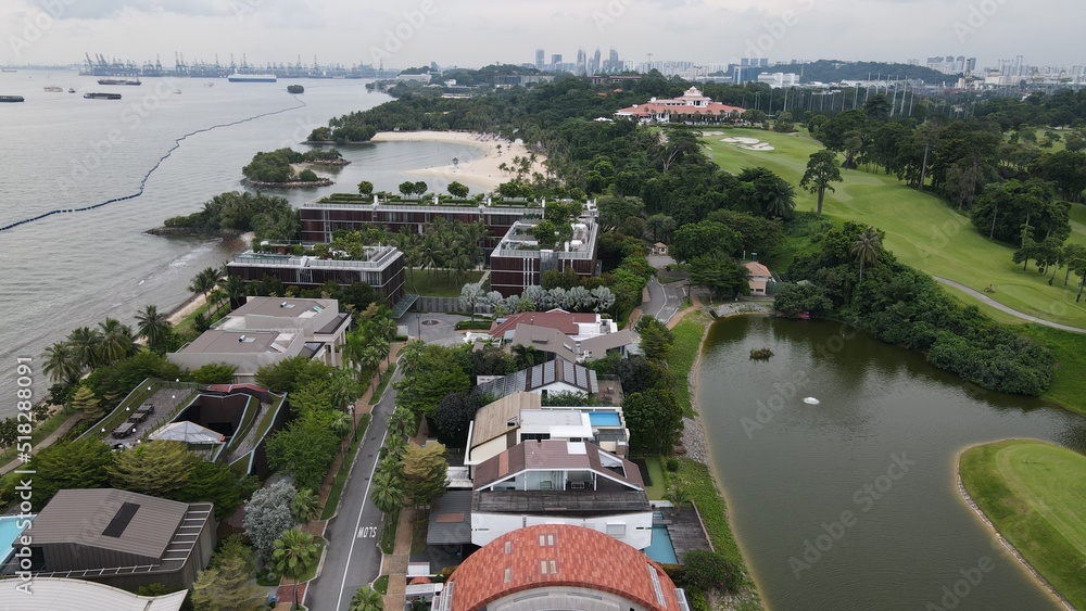 Sentosa, Singapore - July 14, 2022: The Landmark Buildings and Tourist ...