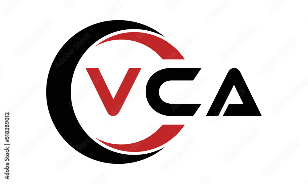 VCA swoosh three letter logo design vector template | monogram logo ...