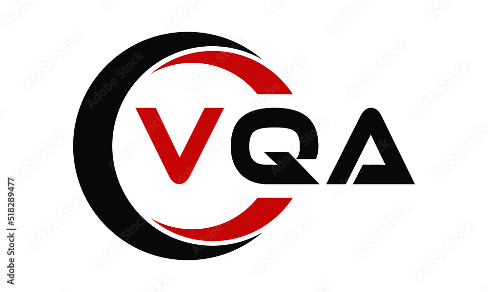 VQA swoosh three letter logo design vector template | monogram logo ...