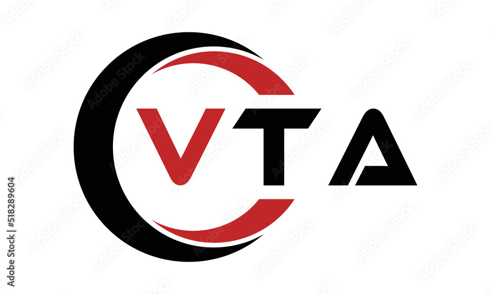 VTA swoosh three letter logo design vector template | monogram logo ...