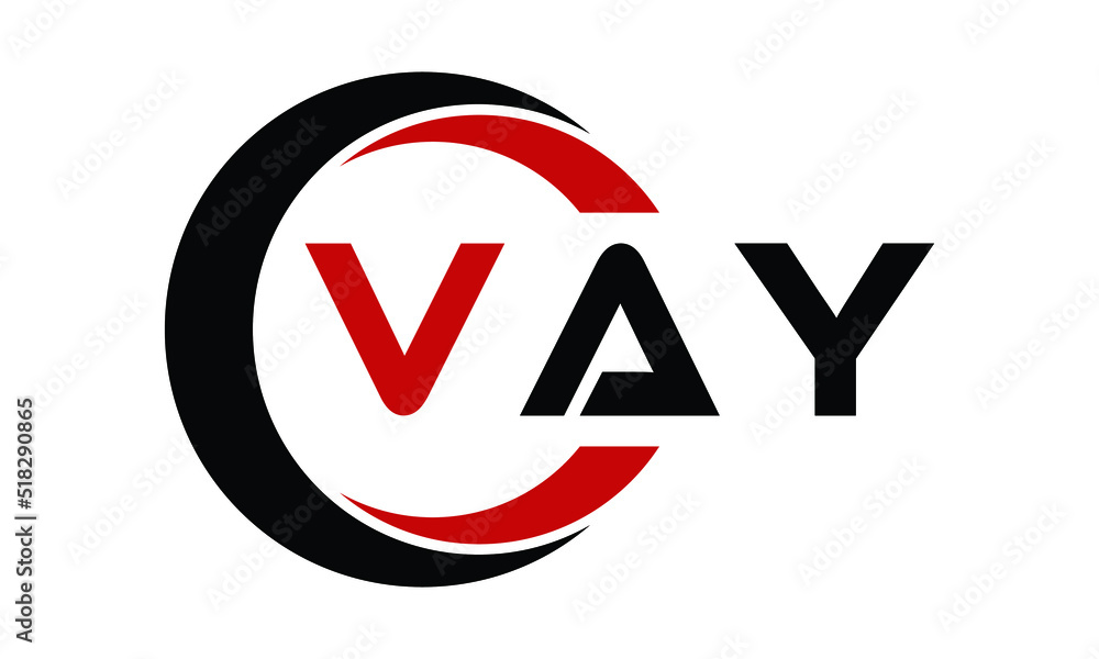 VAY swoosh three letter logo design vector template | monogram logo ...