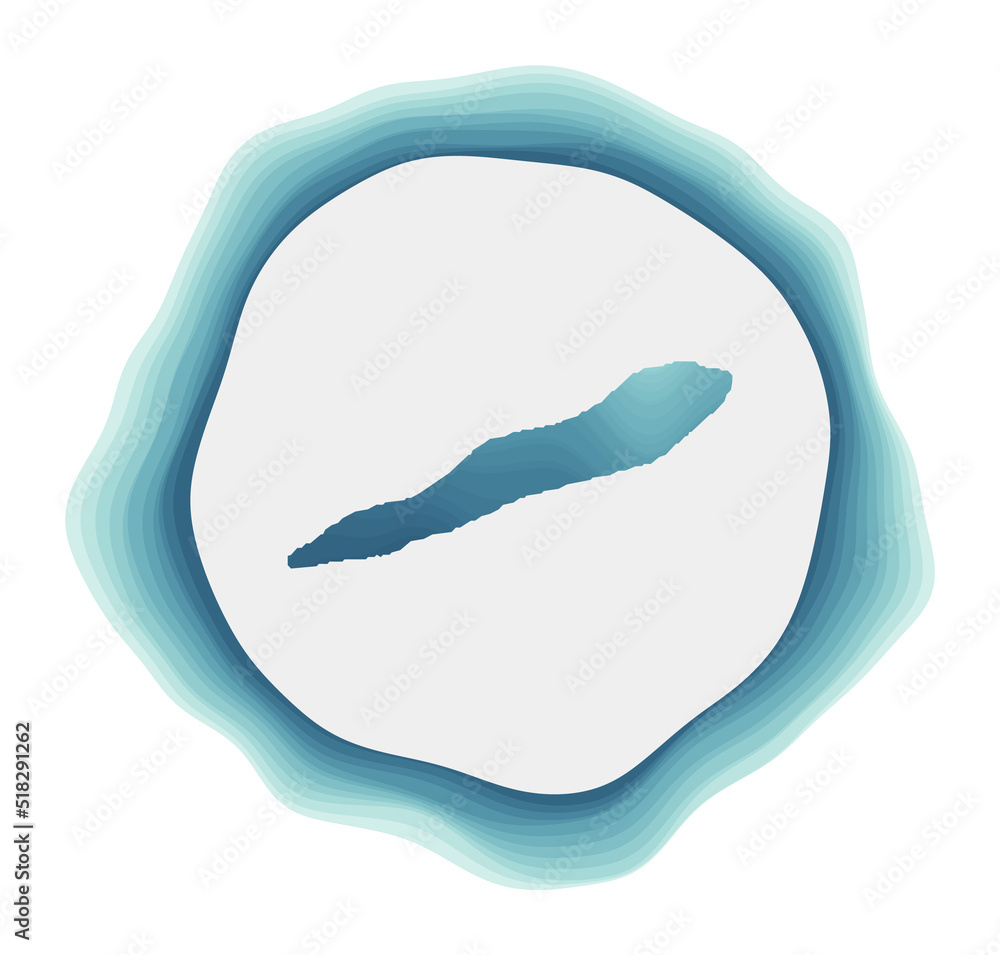 Cayman Brac logo. Badge of the island. Layered circular sign around ...