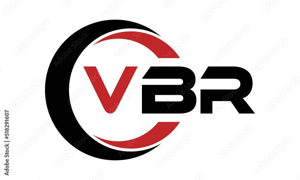 VBR swoosh three letter logo design vector template | monogram logo ...