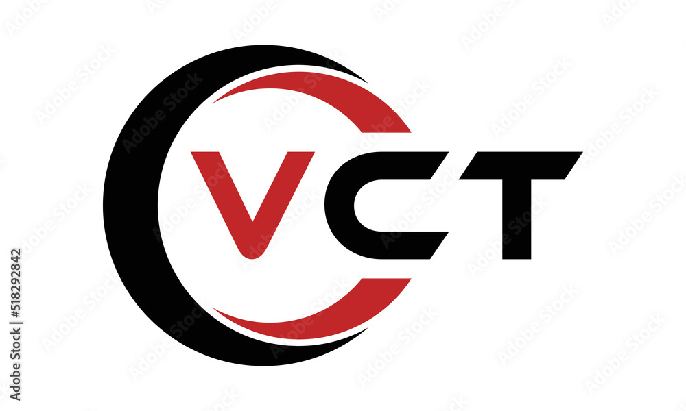 VCT swoosh three letter logo design vector template | monogram logo ...