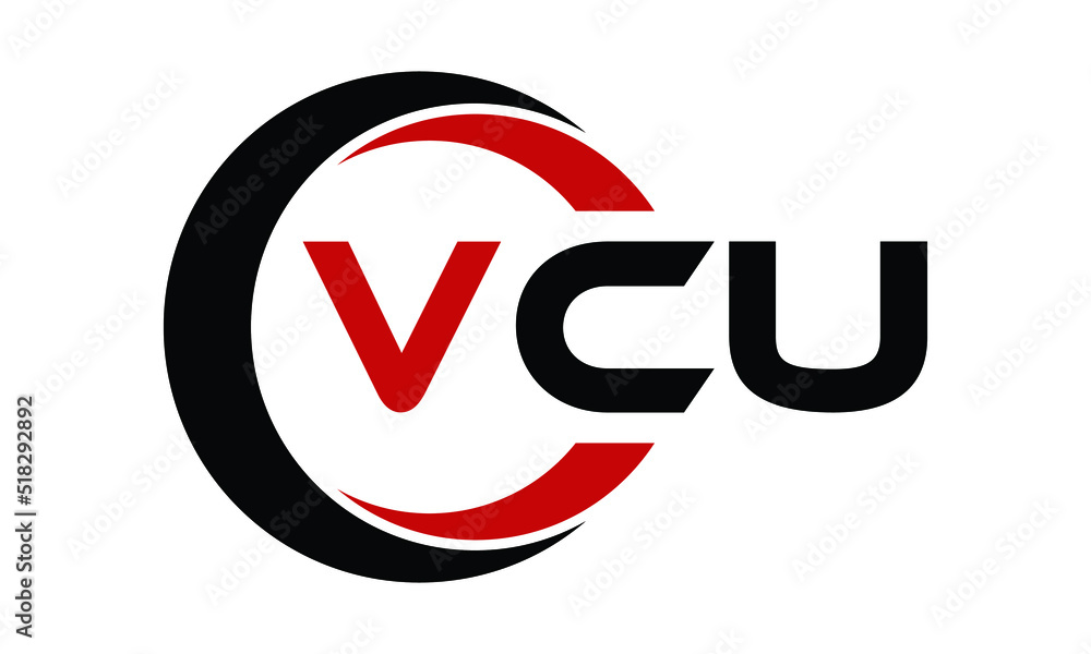 VCU swoosh three letter logo design vector template | monogram logo ...