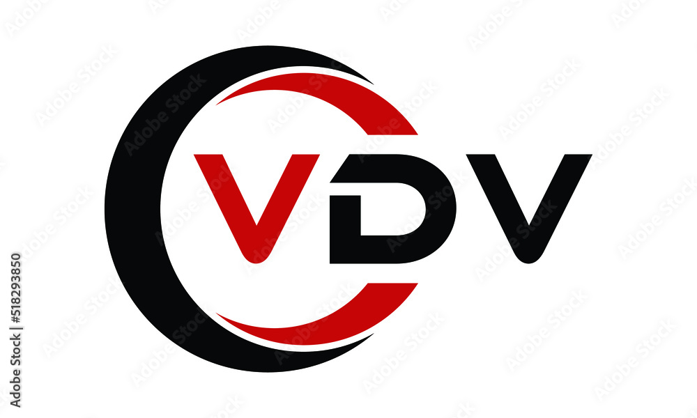 VDV swoosh three letter logo design vector template | monogram logo ...
