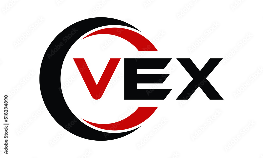 Vetor do Stock: VEX swoosh three letter logo design vector template ...