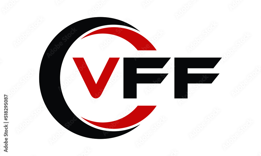 Vetor de VFF swoosh three letter logo design vector template | monogram ...