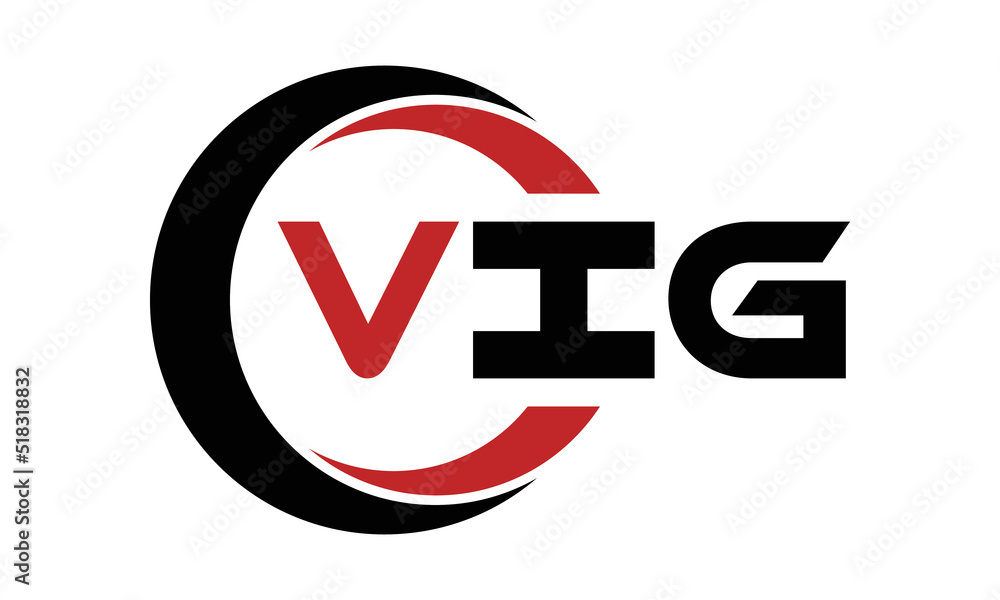 VIG swoosh three letter logo design vector template | monogram logo ...