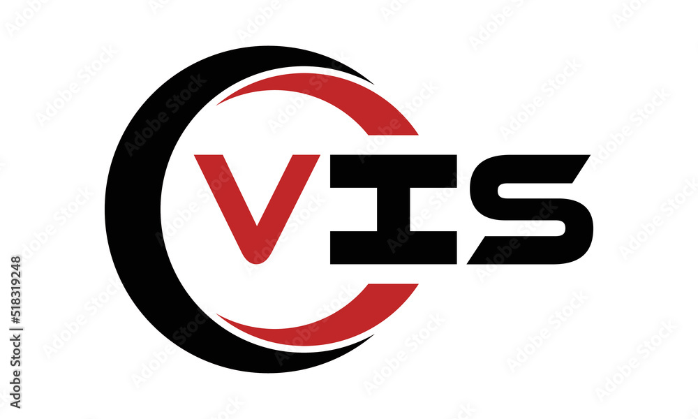 Grafika wektorowa Stock: VIS swoosh three letter logo design vector ...
