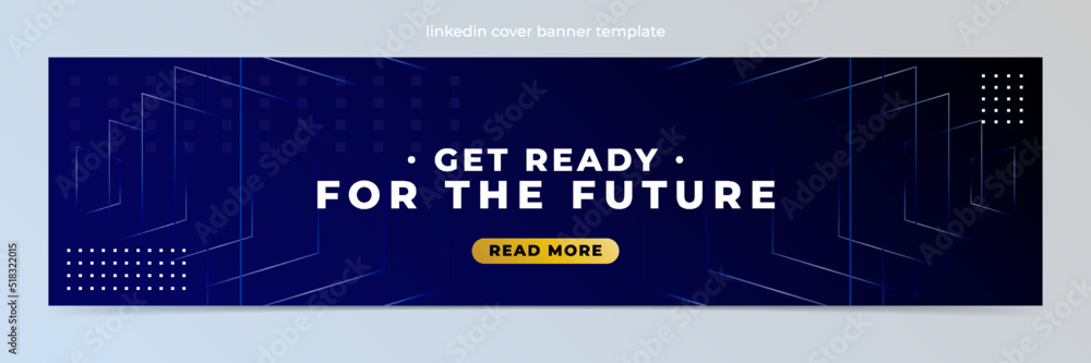 Modern abstract technology linkedin banner template Stock Vector ...