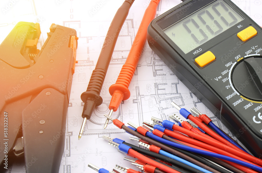 Electrical tools and materials for the installation of an electrical ...