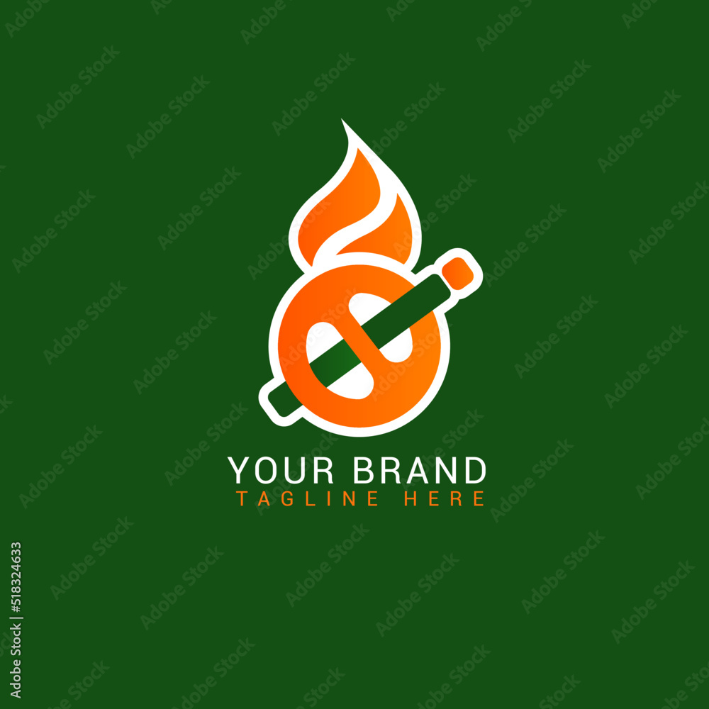 stop smoking logo no smoking sign symbol, Vector Stock Vector | Adobe Stock
