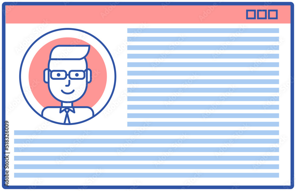 Personal info data. ID cards. Identification document with person photo ...