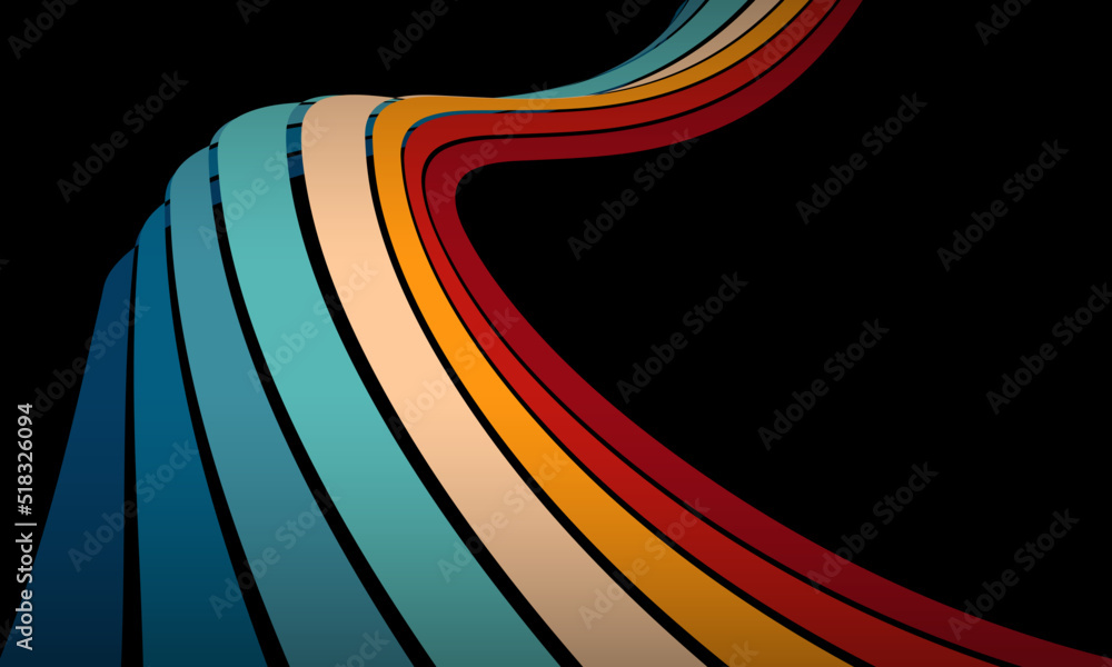 Vintage Striped Backgrounds, Posters, Banner Samples, Retro Colors from ...