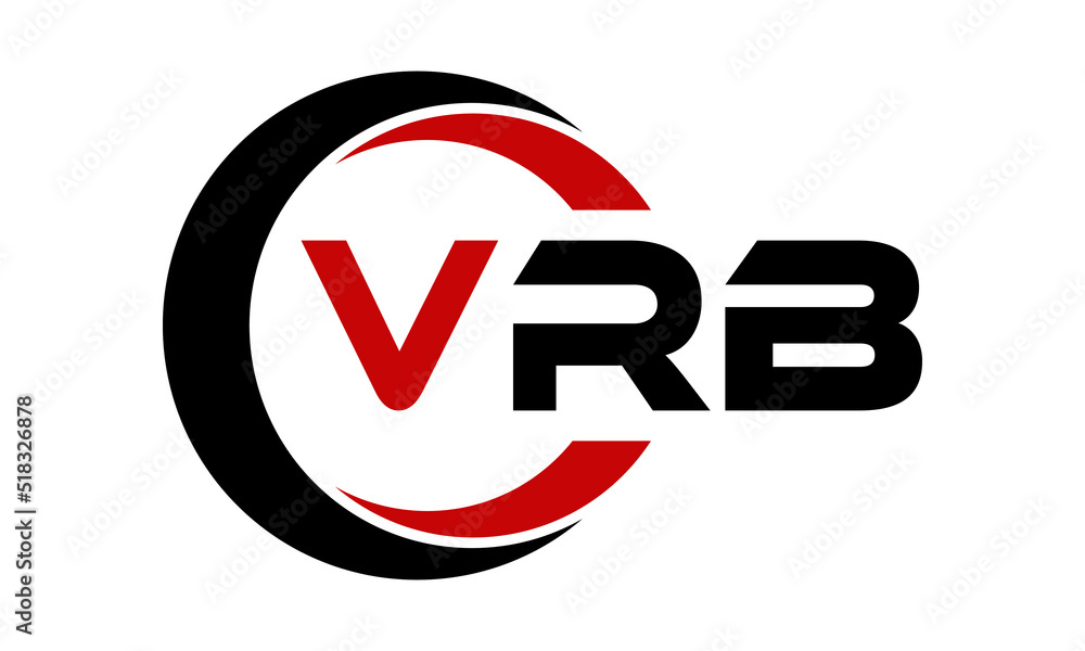 VRB swoosh three letter logo design vector template | monogram logo ...