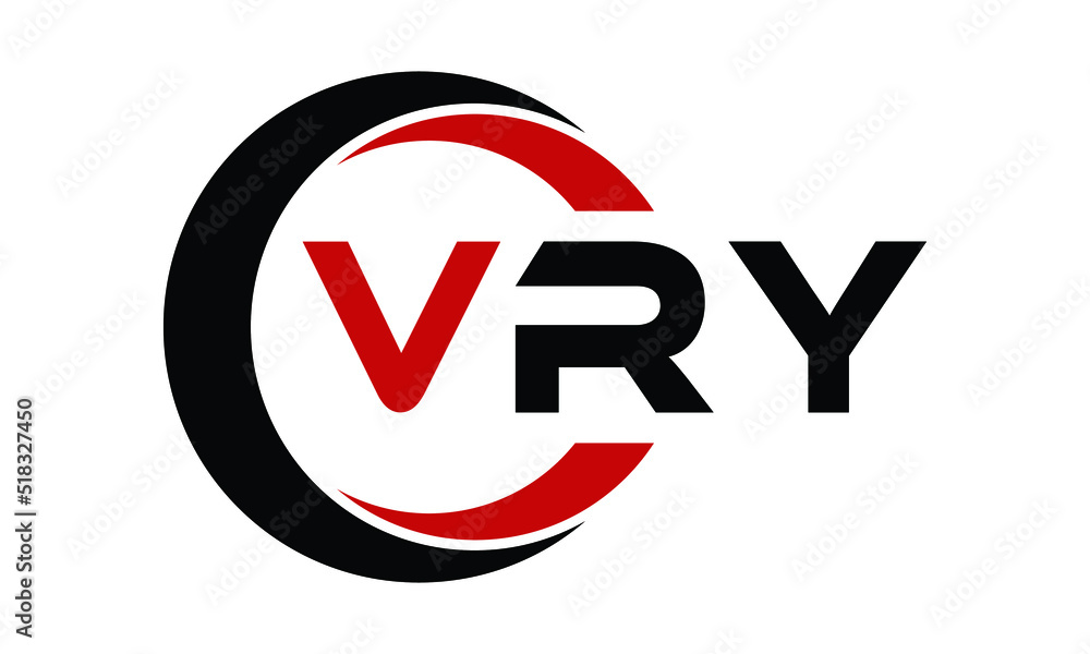 VRY swoosh three letter logo design vector template | monogram logo ...