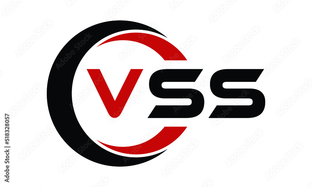 Vetor de VSS swoosh three letter logo design vector template | monogram ...