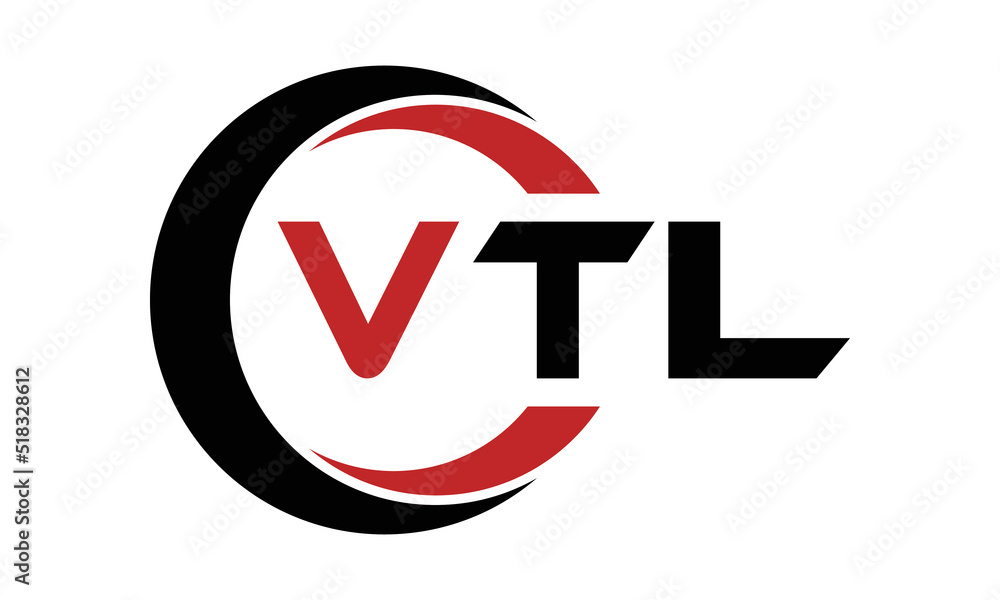 VTL swoosh three letter logo design vector template | monogram logo ...