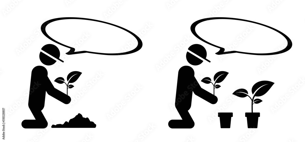 Cartoon stickman, stick figure and speed bubble or speech bubble ...