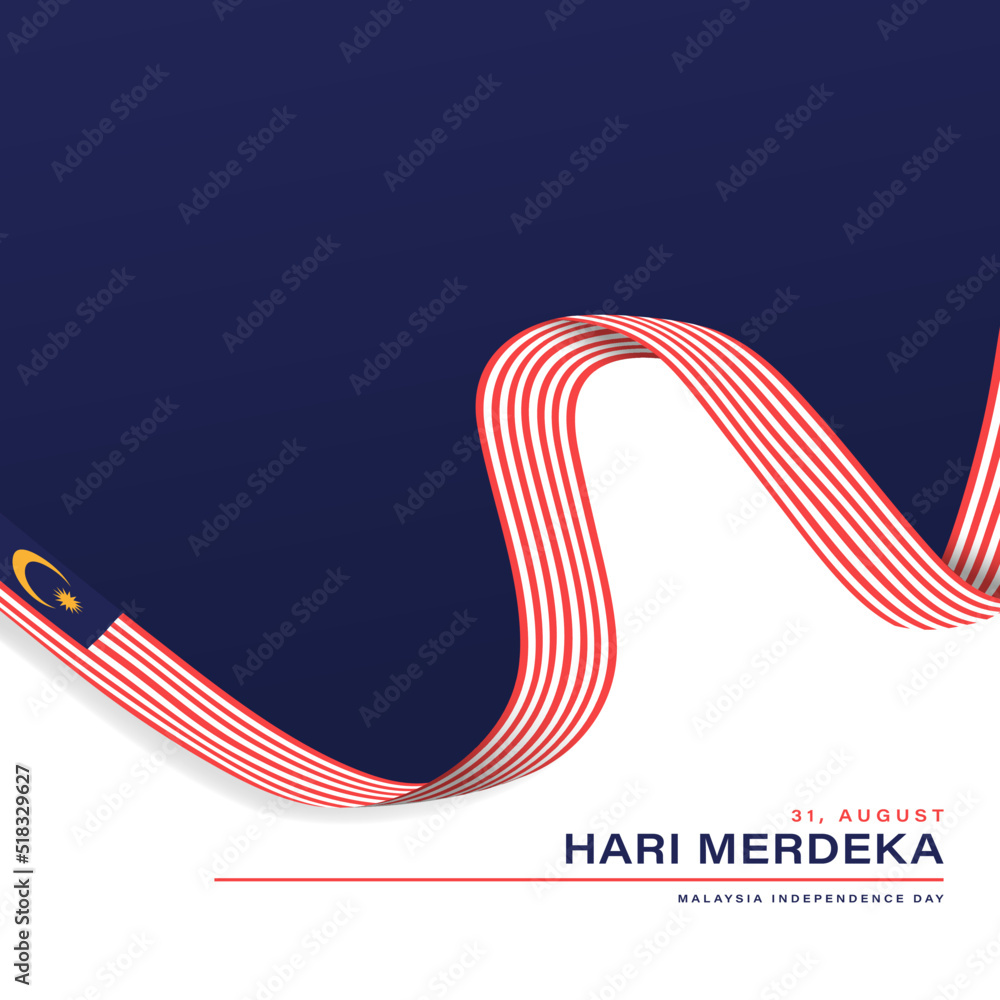Malaysia Independence day and Hari Merdeka holiday event background ...