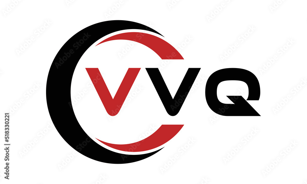 VVQ swoosh three letter logo design vector template | monogram logo ...