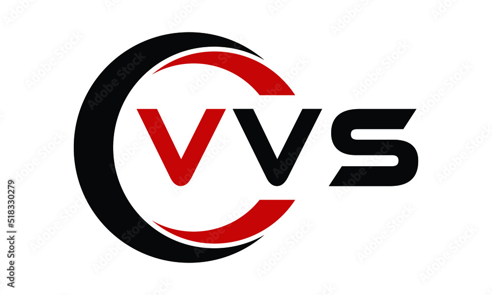 VVS swoosh three letter logo design vector template | monogram logo ...