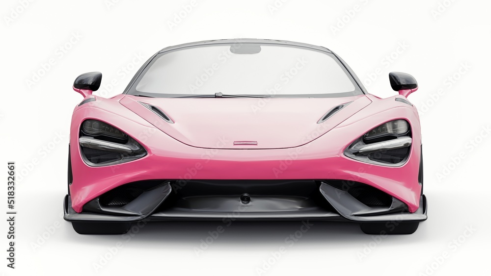 Dallas. USA. July 20, 2022. Pink McLaren 765LT. Super sports car 3d ...