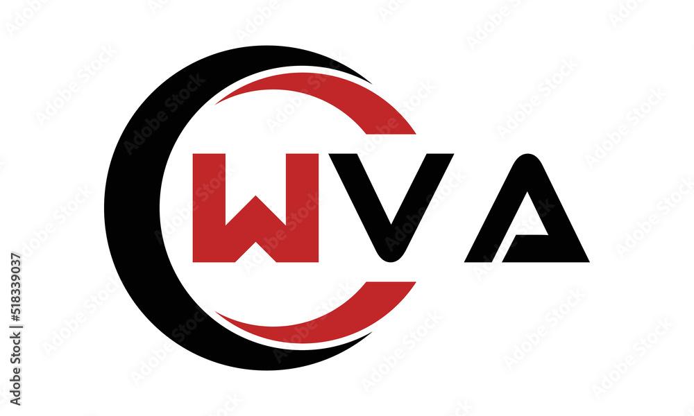 WVA swoosh three letter logo design vector template | monogram logo ...