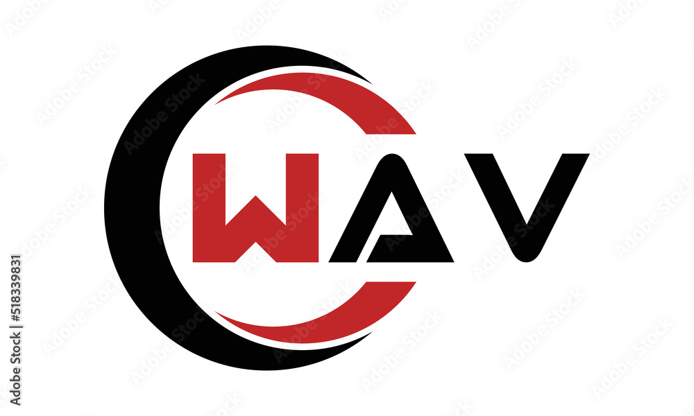 WAV swoosh three letter logo design vector template | monogram logo ...
