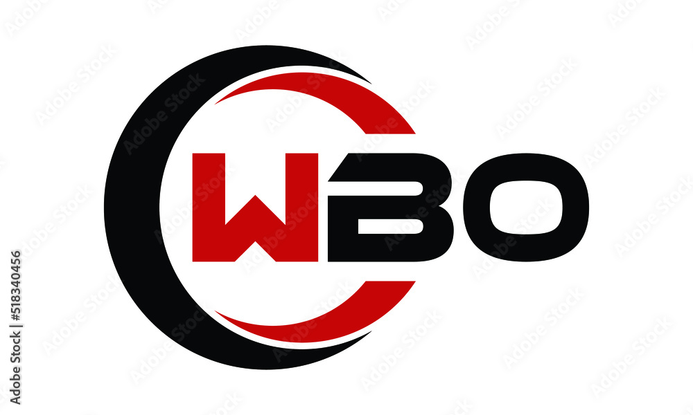 WBO swoosh three letter logo design vector template | monogram logo ...
