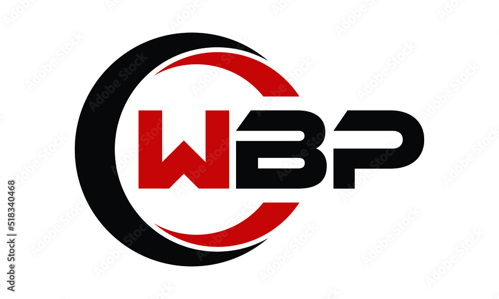 WBP swoosh three letter logo design vector template | monogram logo ...