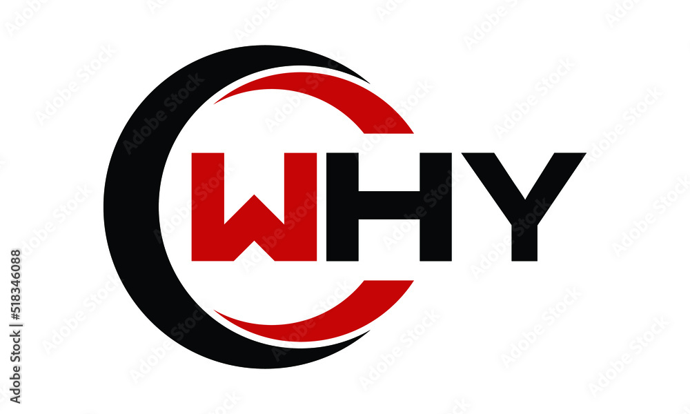 WHY swoosh three letter logo design vector template | monogram logo ...