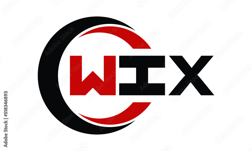 WIX swoosh three letter logo design vector template | monogram logo ...