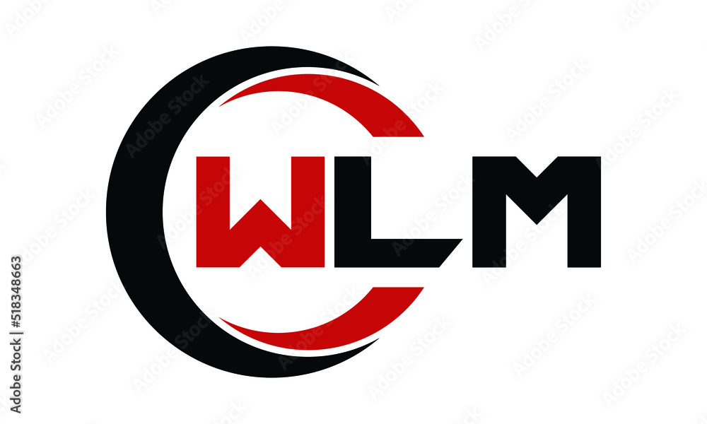WLM swoosh three letter logo design vector template | monogram logo ...