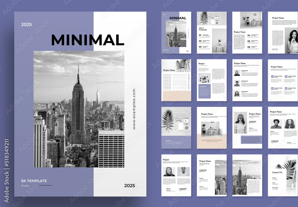 Minimal Brochure Layout Stock Template | Adobe Stock